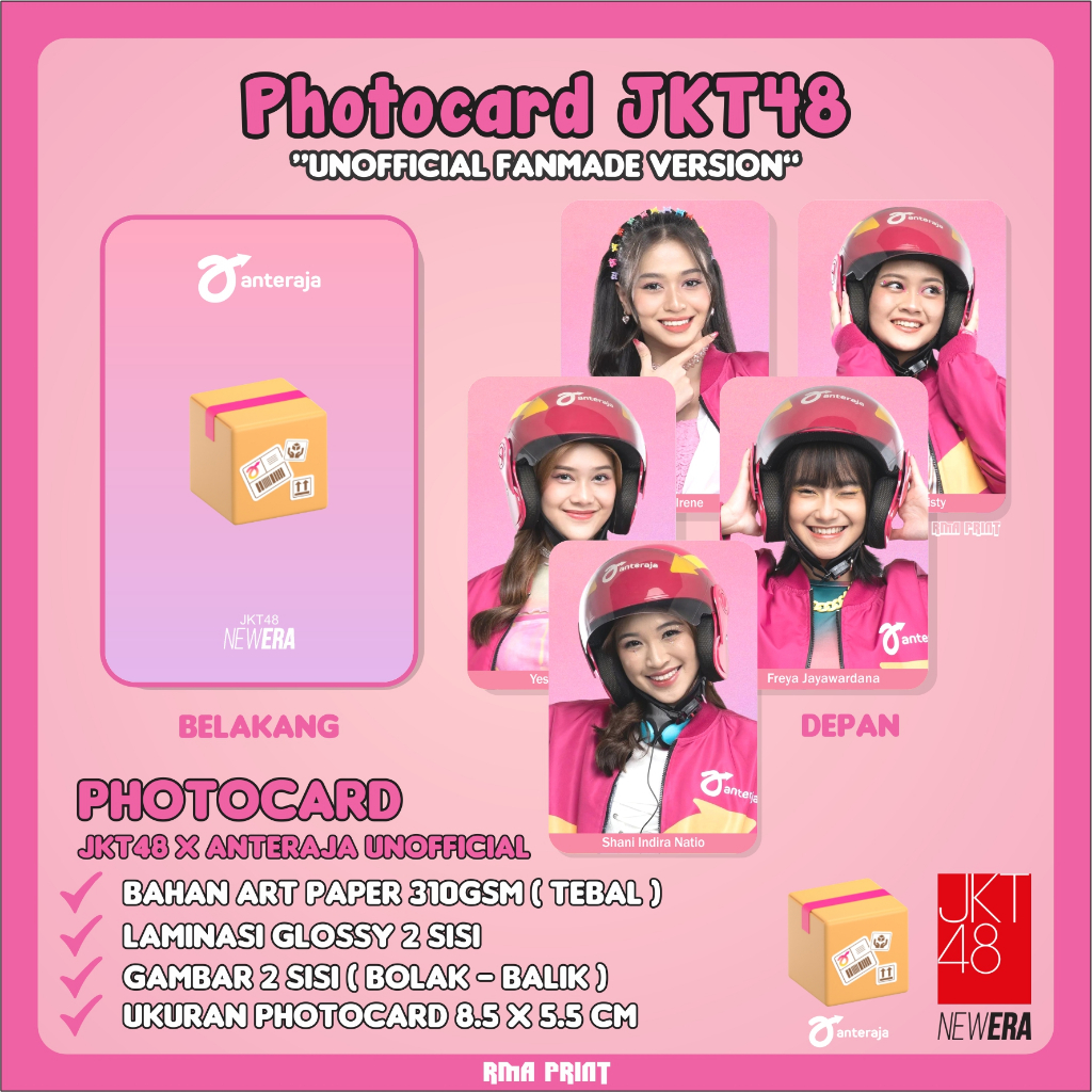 Jual PHOTOCARD JKT48 Unofficial Fanmade Anteraja edition | Shopee Indonesia