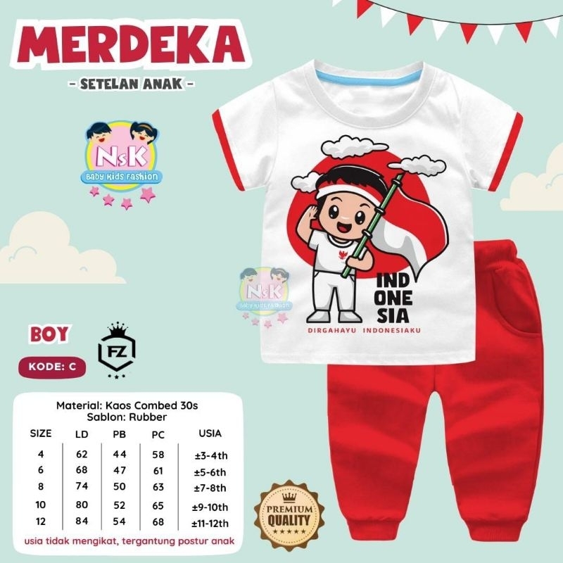 Jual Merdeka set anak // NSK | Shopee Indonesia