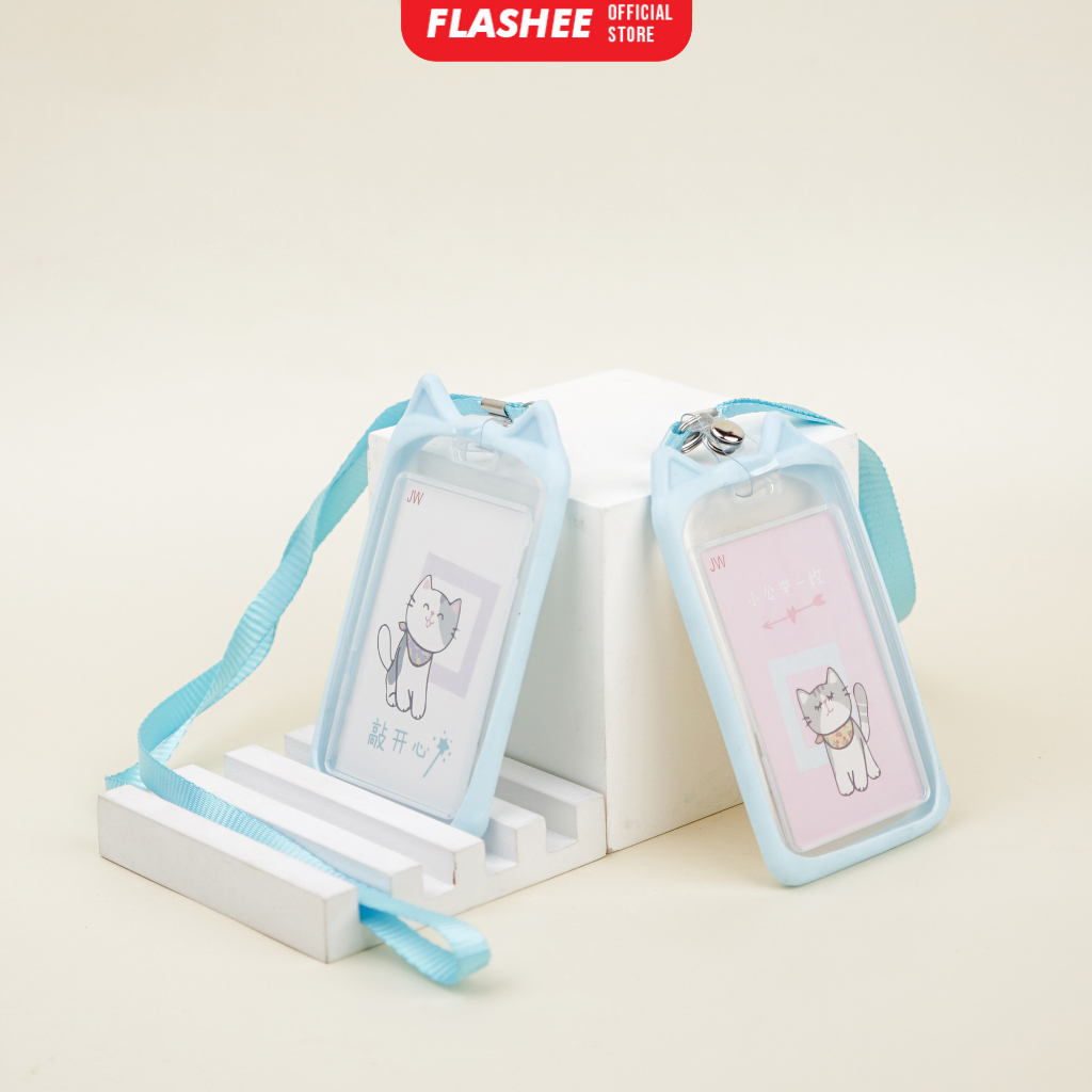 Jual Flashee Lanyard ID Card Motif Kawai Kucing Lucu Flashee ID Card ...