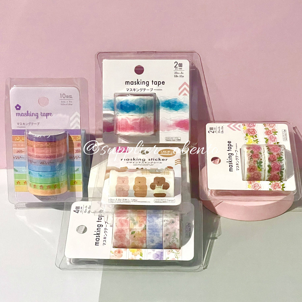 Jual [Seria/Daiso] Rainbow Washi Flower Tape Masking Tape Aesthetic ...