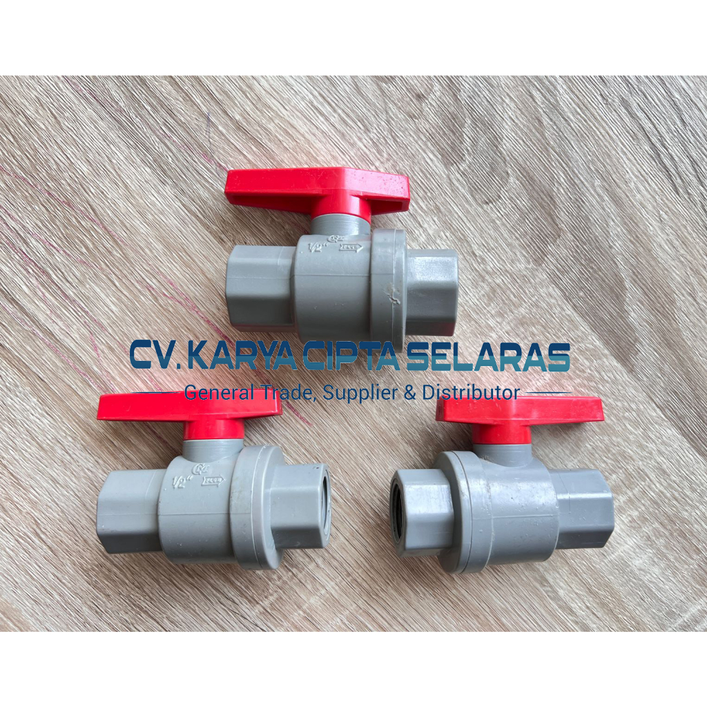 Jual Stop Kran PVC / Ball Valve PVC CM Drat 1/2 inch | Shopee Indonesia