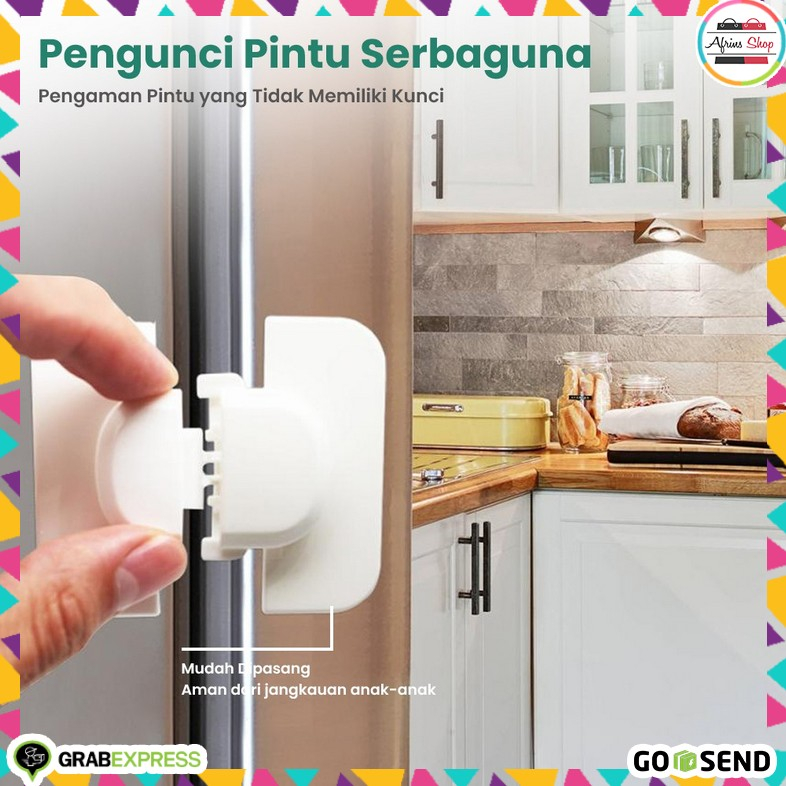Jual Pengunci Pintu Kulkas Pengaman Pintu Safety Lock | Shopee Indonesia