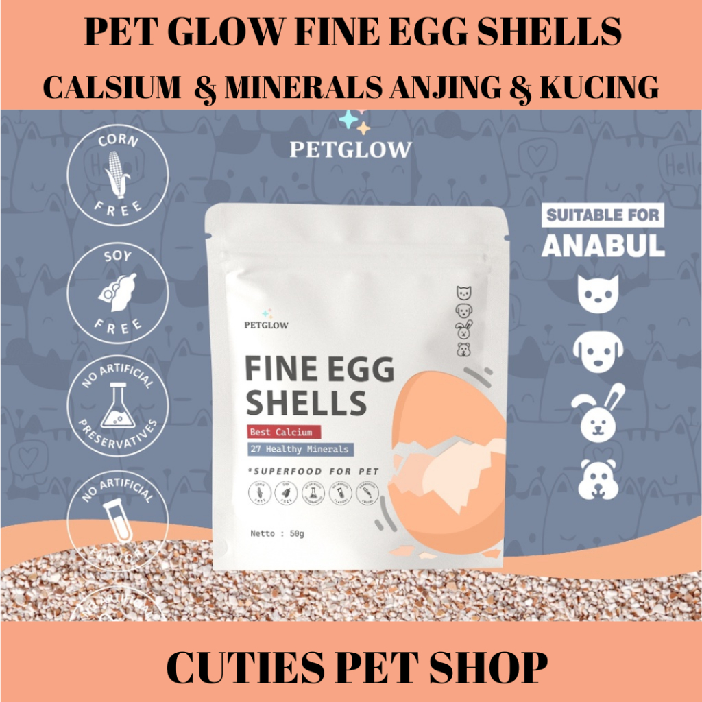 Jual PETGLOW SUPERFOOD FINE EGG SHELL FOR PET BUBUK CANGKANG TELUR ...