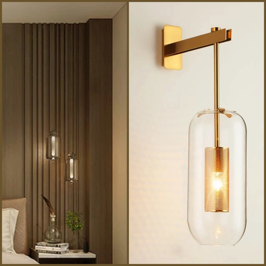 Jual Lampu hias dinding premium MINIMALIS MODERN HANGING GLASS besi ...