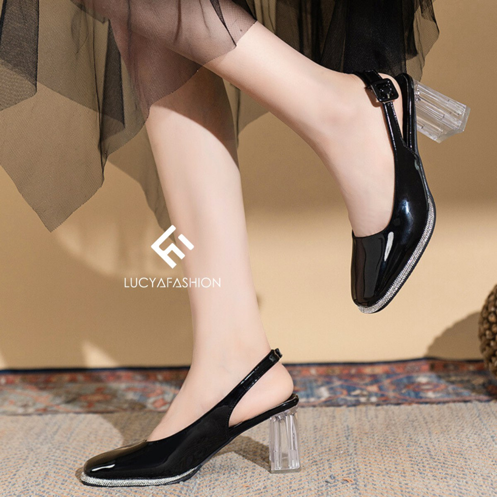 Jual DDS712 heels kaca terbaru wanita sepatu heels tapak tahu murah ...