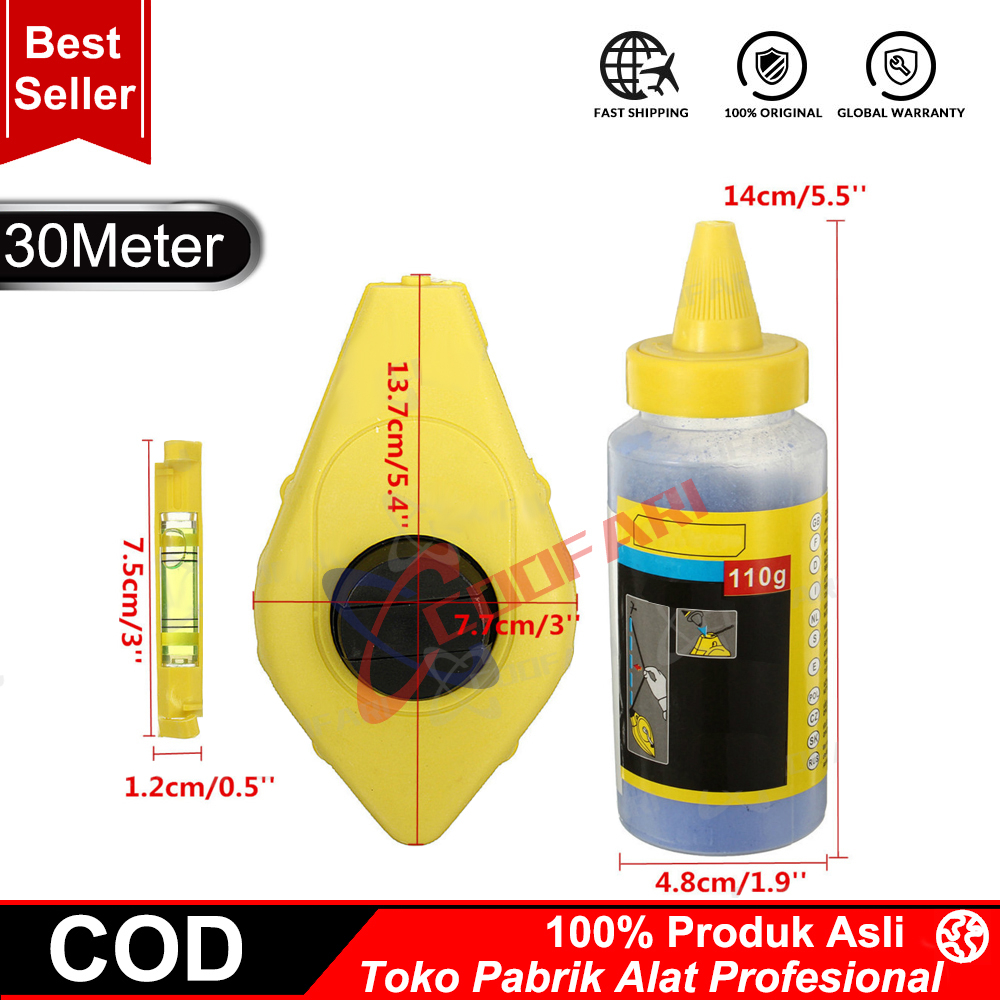 Jual sipatan / lot benang /tarikan benang / chalk line | Shopee Indonesia