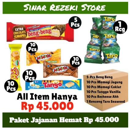 Jual Paket Jajanan Super Hemat 45000 All Item/Paket Snack/Paket hemat | Shopee Indonesia