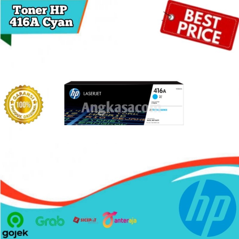Jual Toner HP 416A Cyan Original LaserJet Cartridge (W2041A) | Shopee ...