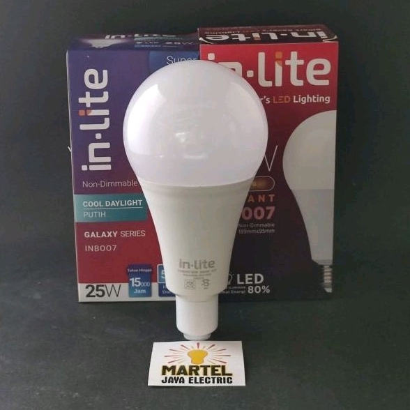 Jual LAMPU LED INLITE 25 WATT INB007 BOHLAM LED INLITE PUTIH/KUNING | Shopee Indonesia