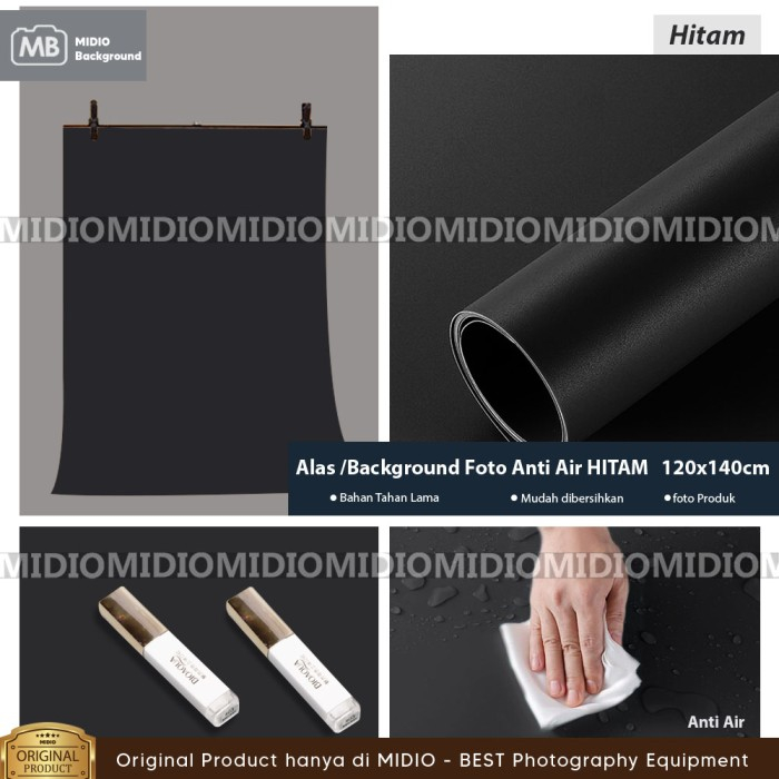 Jual Midio Alas Foto Hitam Produk Alas Konten Backdrop Background Foto ...