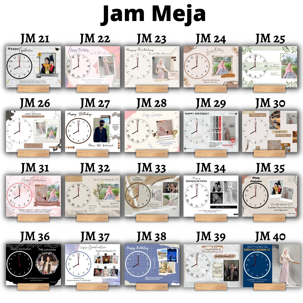 Jual RB Jam Meja Custom Kado Wisuda, Idul Fitri, Ulang Tahun ...