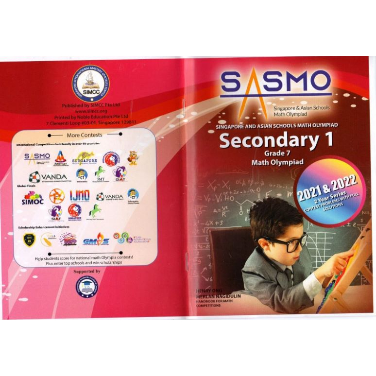Jual SINGAPORE & ASIAN SCHOOLS MATH OLYMPIAD ( SASMO ) - SEC 1 ( 2021 ...