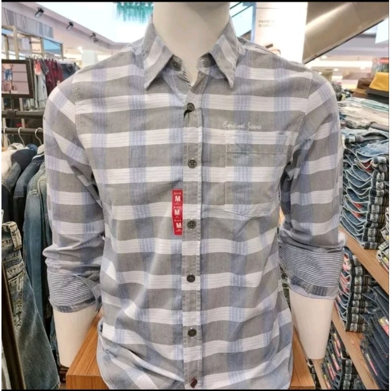 Jual KEMEJA CARDINAL JEANS BAJU GARIS GARIS ATASAN PRIA BAJU LEBARAN ...