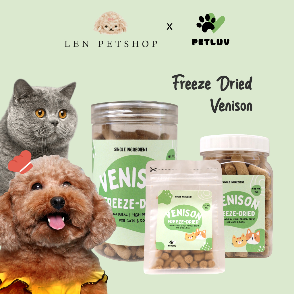 Jual Petluv Freeze Dried Venison Pet Snack for Dog Cat Snack Daging ...
