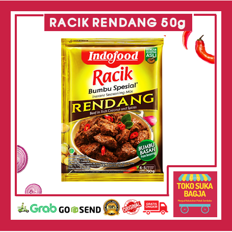 Jual Indofood Racik Rendang Bumbu Masak Instan Spesial Rendang 50gr ...