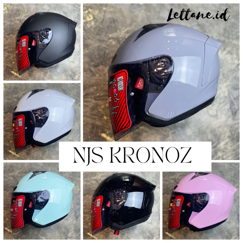 Jual HELM NJS KRONOZ ORIGINAL | HELM HALF FACE NJS VIRAL | Shopee Indonesia