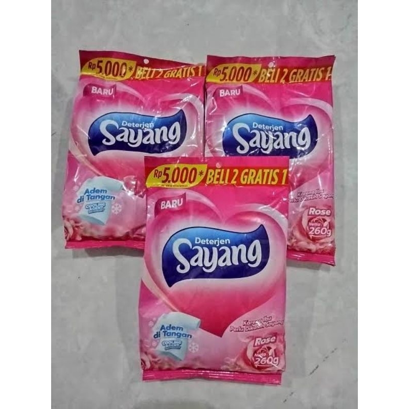 Jual Detergent Sayang 260gr 3pcs | Shopee Indonesia