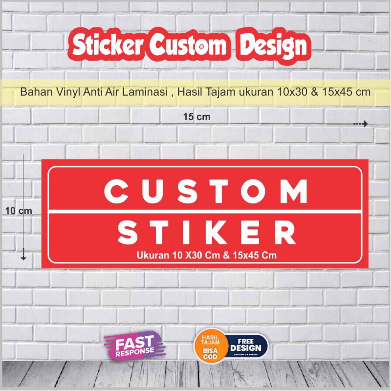 Jual Stiker Custom ukuran 1x1 mtr vinyl | Shopee Indonesia