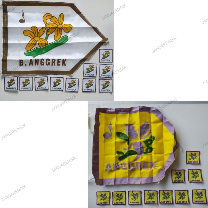 Jual 1 set TANDA REGU PRAMUKA PUTRI bunga ANGGREK terdapat 10 pcs ...