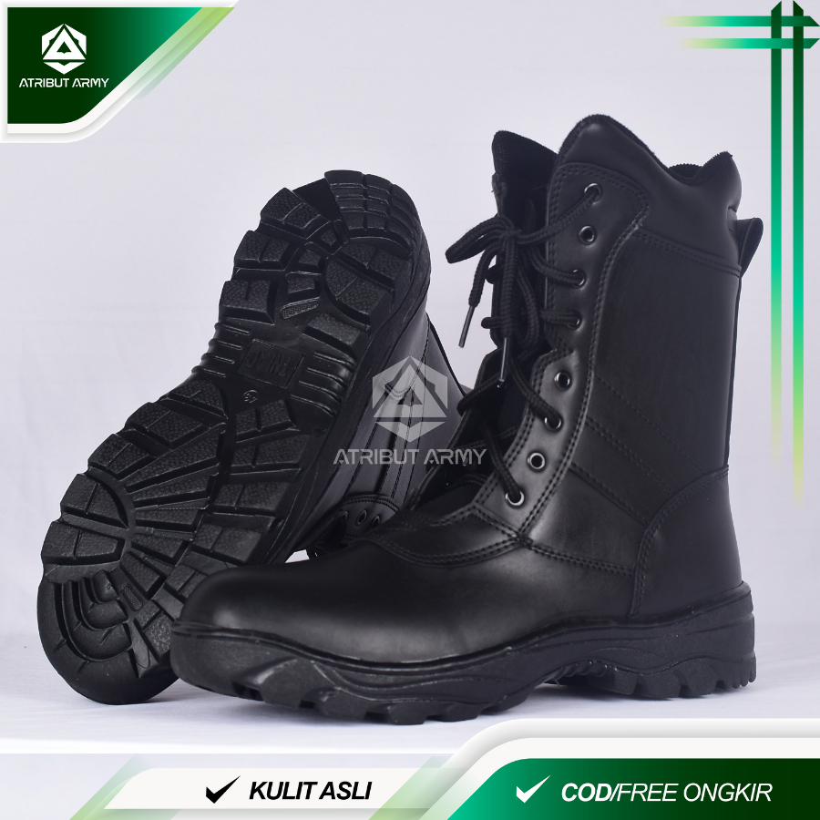 Jual Sepatu PDL Kulit Asli TNI AD Security Satpam Polri Polisi Sepatu ...