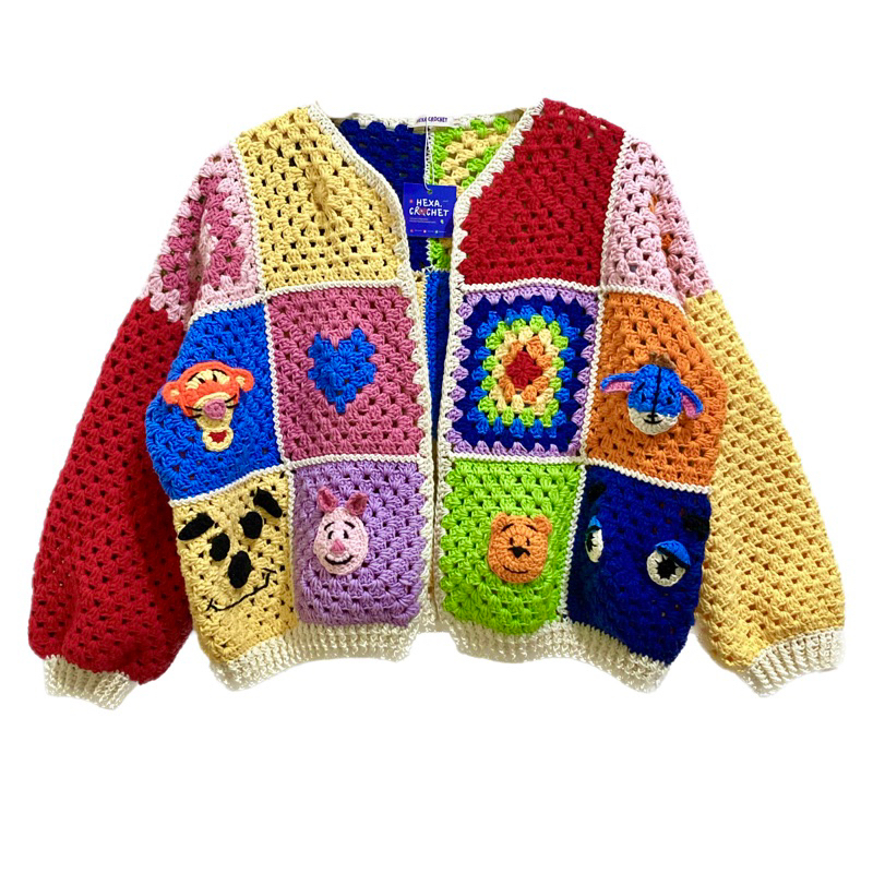 Jual CUSTOM CHARACTER CROCHET CARDIGAN / cardigan rajut karakter ...