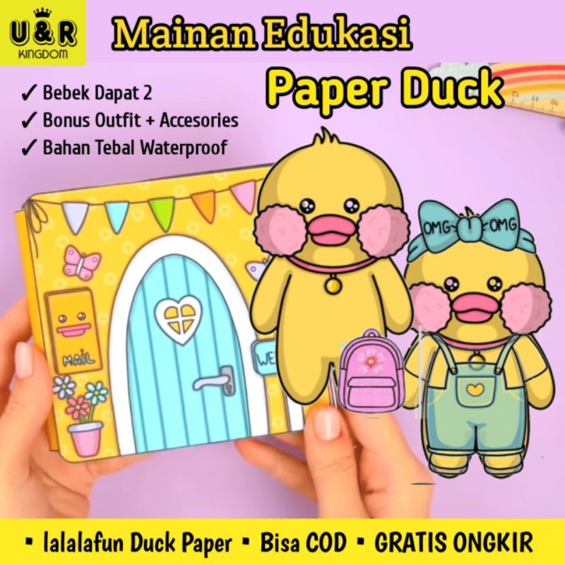 Jual Mainan Anak Bebek lalafan Paperdoll Viral | Shopee Indonesia