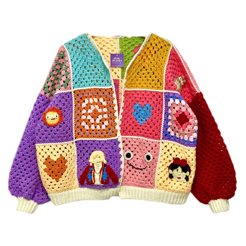 Jual CUSTOM CHARACTER CROCHET CARDIGAN / cardigan rajut karakter ...