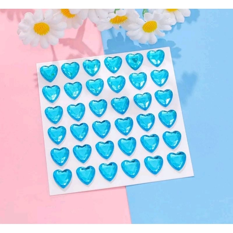 Jual Sticker Stiker Mini Akrilik Cute Model Heart Star 3D | Shopee ...