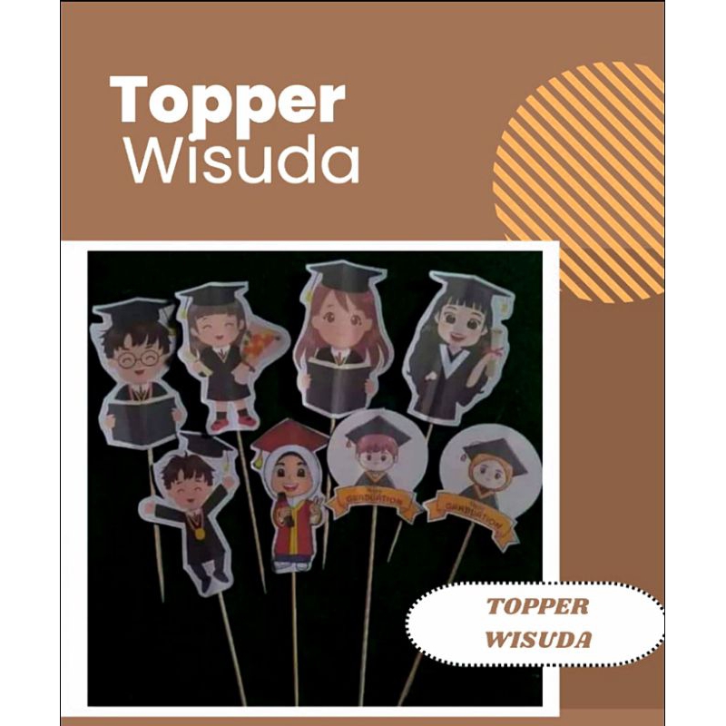 Jual TOPPER WISUDA/Hiasan Wisuda Medan Murah Isi 8 | Shopee Indonesia