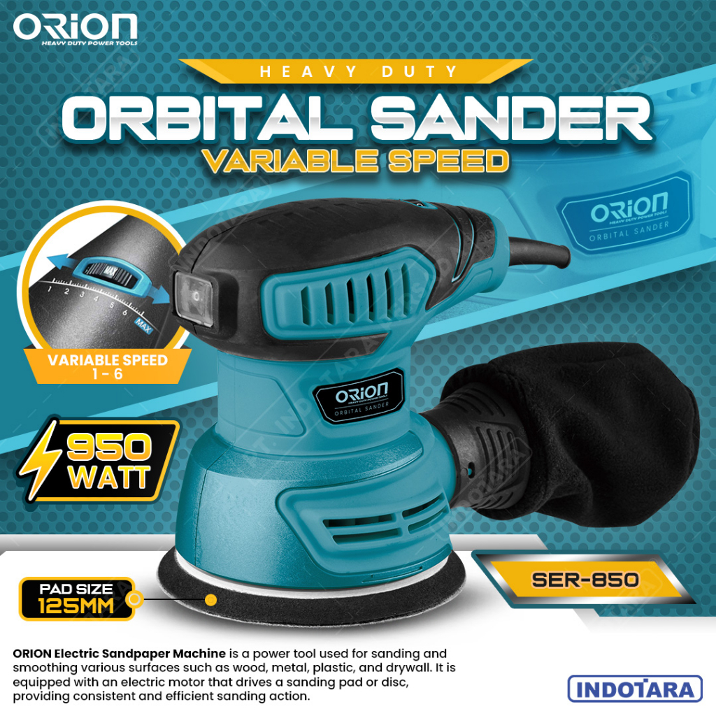 Jual Orbital Sander Mesin Amplas Orbital Kayu/Tembok - Orion SER-850 ...