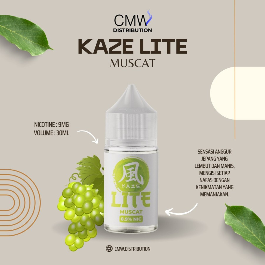 Jual Liquid Kaze Lite Muscat Green Grape Pods Friendly 9MG 30ML by ...