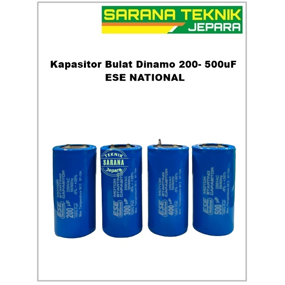 Jual Kapasitor Starting 200MF 300MF 400MF 500 MF ESE NATIONAL | Shopee ...