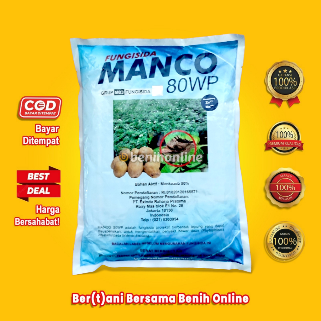 Jual FUNGISIDA - MANCO 80WP - 1KG - EXINDO RAHARJA raincozeb mantazeb ...