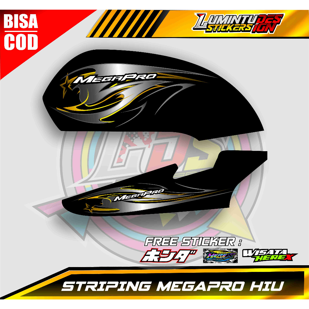 Jual STRIPING VARIASI HONDA MEGAPRO HIU / STICKER LIST VARIASI MEGAPRO ...