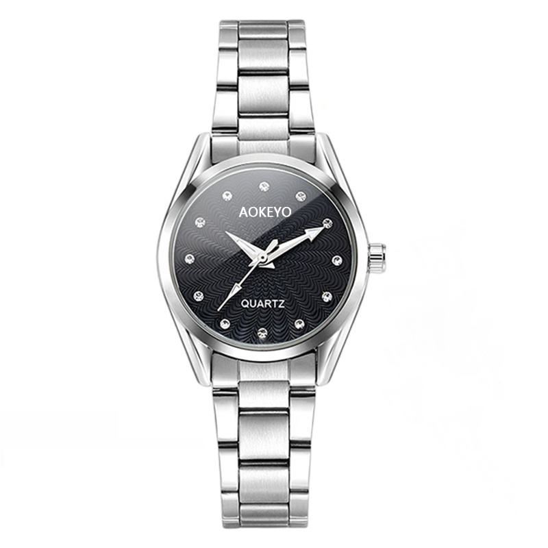 Jual AOKEYO W579 Jam Tangan Wanita Original Tahan Air Santai Mode Stainless Steel Jam Tangan ...
