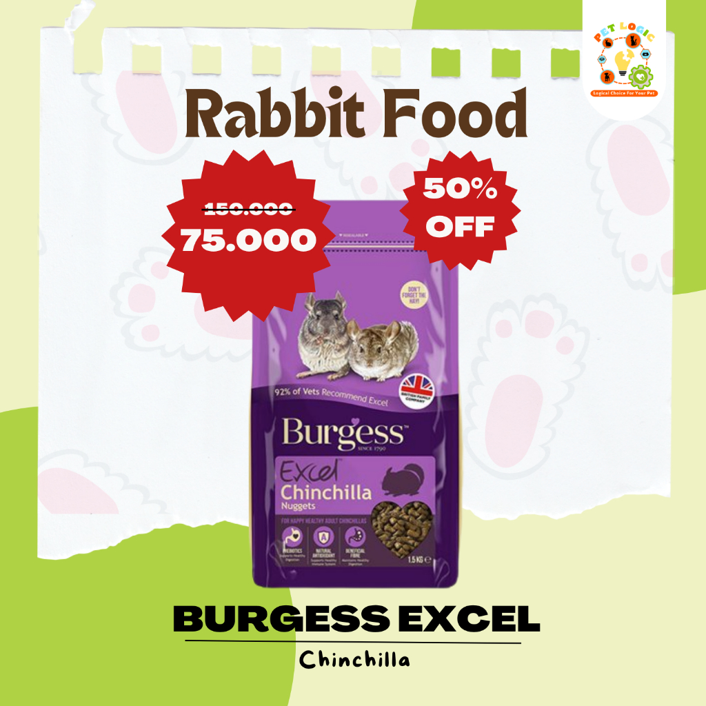 Jual PROMO SPECIAL Makanan Chincilla Burgess Excel Chinchilla with Mint ...