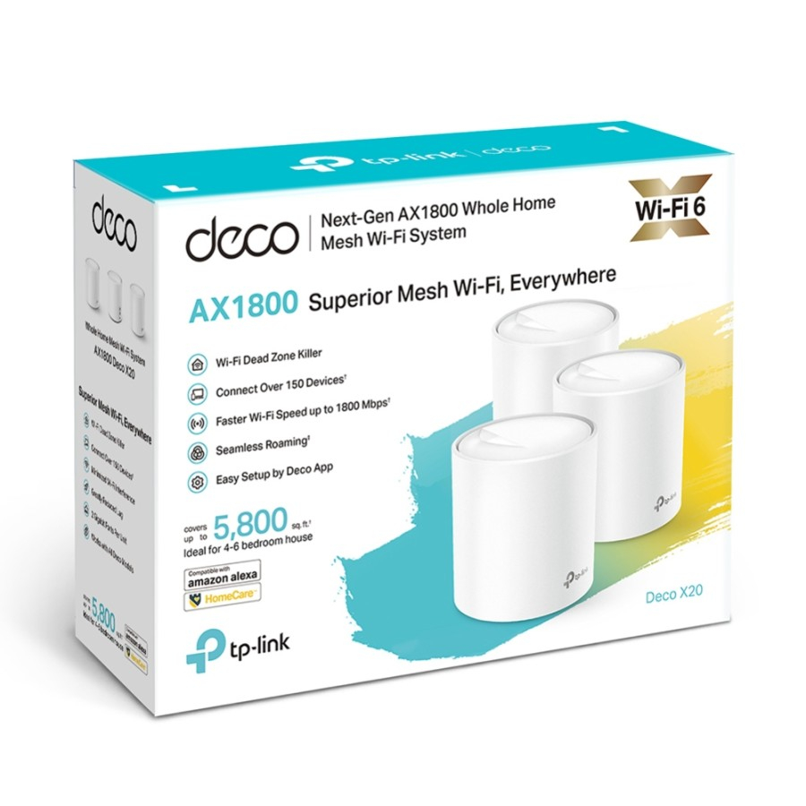 Jual TP-Link Deco X20 AX1800 Whole Home Mesh Wi-Fi 6 System (3 Pack ...