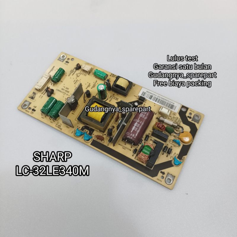 Jual PSU REGULATOR SHARP LC-32LE340M POWER SUPPLY 32LE340 POWER SUPLAI ...