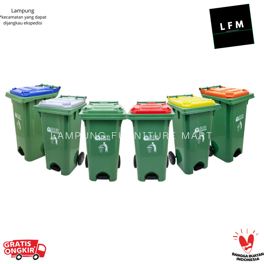 Jual Tempat Sampah Fiberglass Plastik Roda 120 L - LFM Lampung | Shopee ...