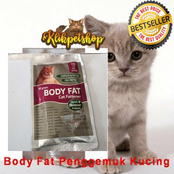 Jual Body fat cat fattener Vitamin Penggemuk Kucing Terbaik | Shopee ...