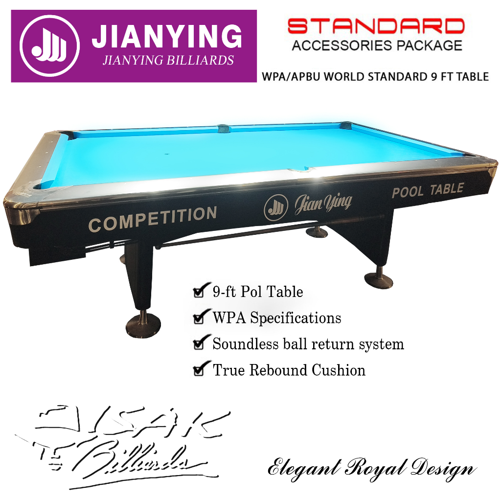 Jual Jianying Black 9 Ft Pool Table - Meja Billiard Biliar 9 Feet ...