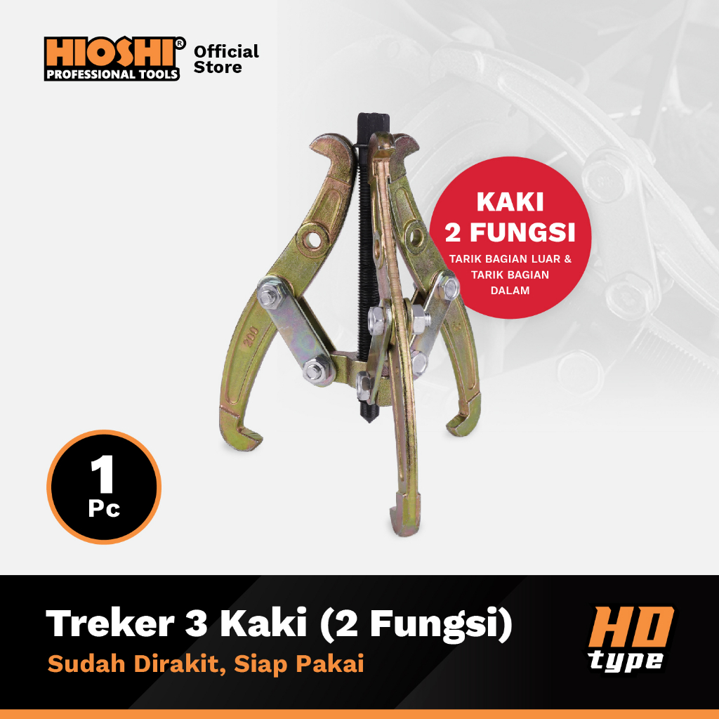 Jual HIOSHI /HTR001C/Treker/3 Kaki/Tracker/Gear/Bearing/Pully/Puller/6 ...