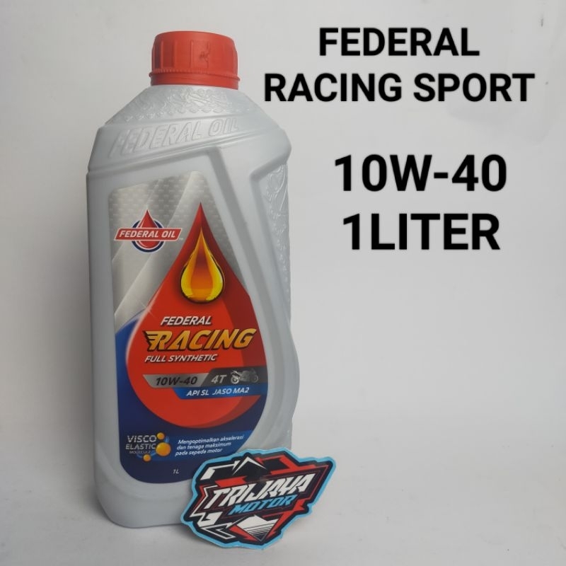 Jual OLI MOTOR FEDERAL RACING 1 LITER NON MATIC| OLI ORIGINAL FULL ...