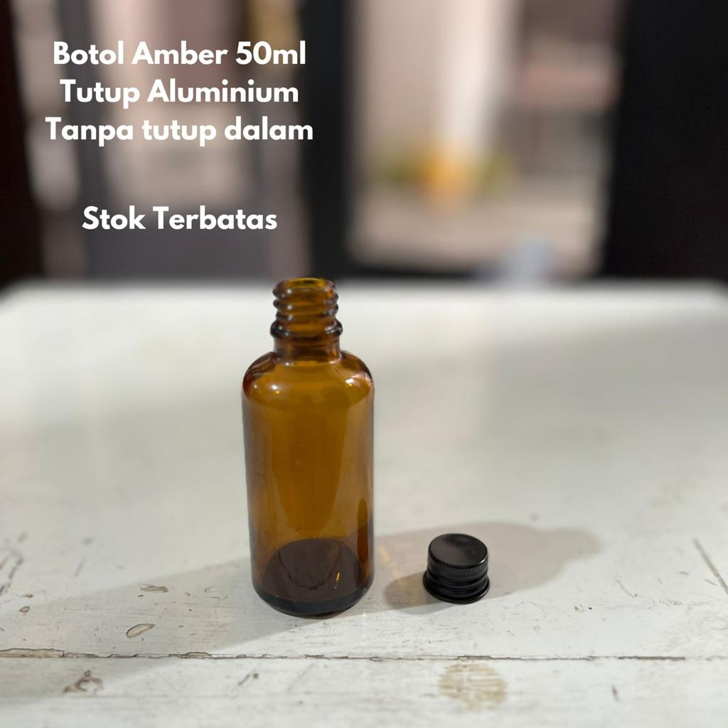 Jual Botol Amber 50ml Dengan Tutup Alumunium | Shopee Indonesia