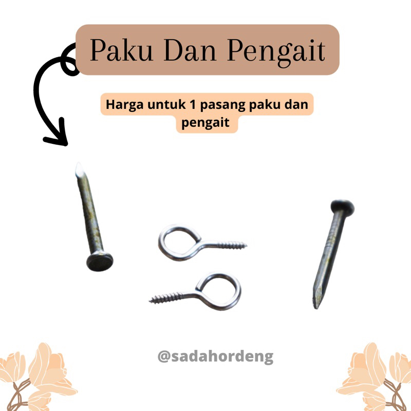 Jual BAUT O + PAKU BETON PENGAIT GORDEN 2PCS | Shopee Indonesia