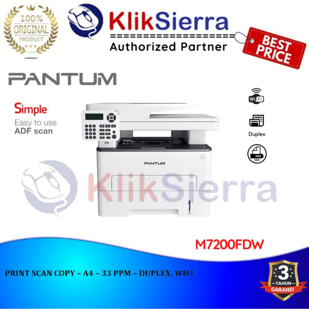 Jual PANTUM M7200FDW Printer AIO Mono Laser Multifunction M7200 FDW ...