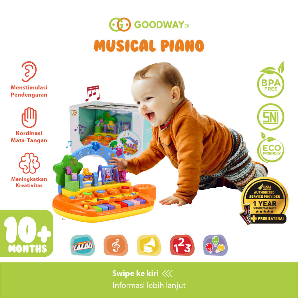 Jual Goodway Musical Piano/Mainan Musik Bayi Edukasi Piano / Mainan ...