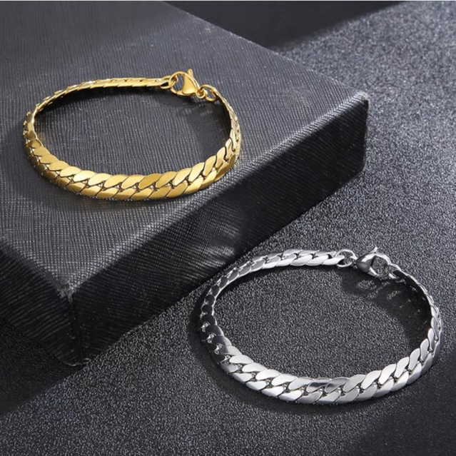 Jual GELANG TITANIUM MODEL PUNK / GELANG RANTAI BAHAN TITANIUM ANTI ...