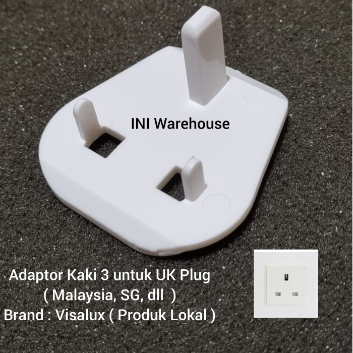 Jual Travel Adaptor Colokan Plug Key UK EU Stop Kontak 3 Kaki Malaysia ...