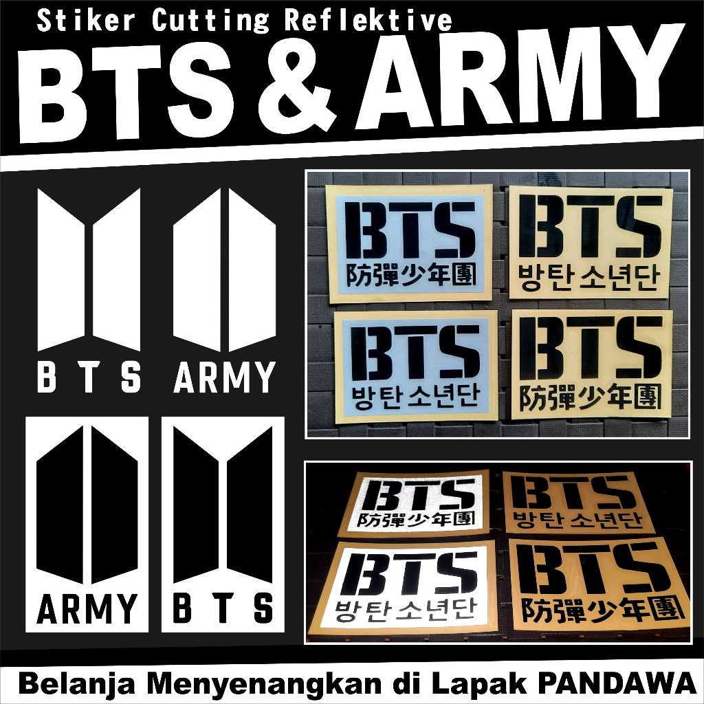 Jual Stiker Cutting Reflektive : " BTS & ARMY " | Shopee Indonesia